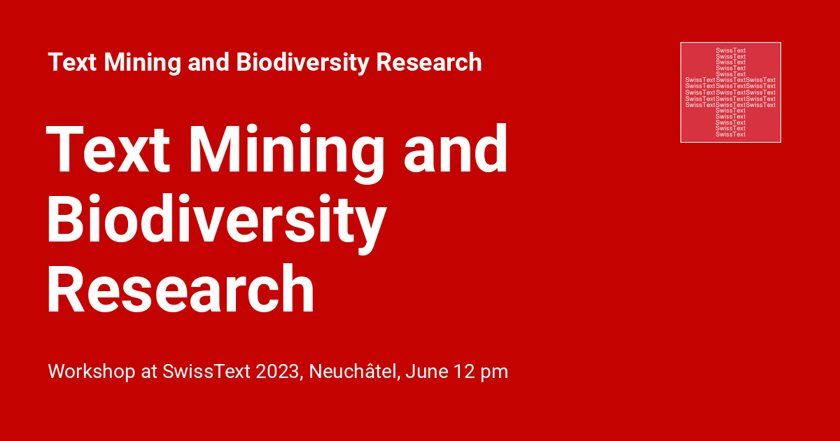 Text Mining and Biodiversity Research Infrastructure